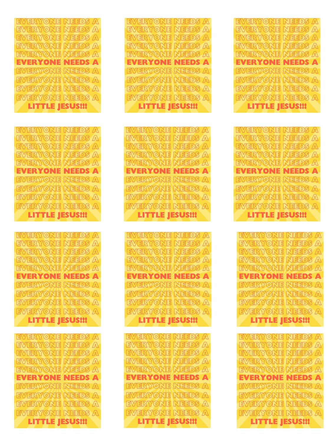 Everyone Needs a Little Jesus Printable - Etsy