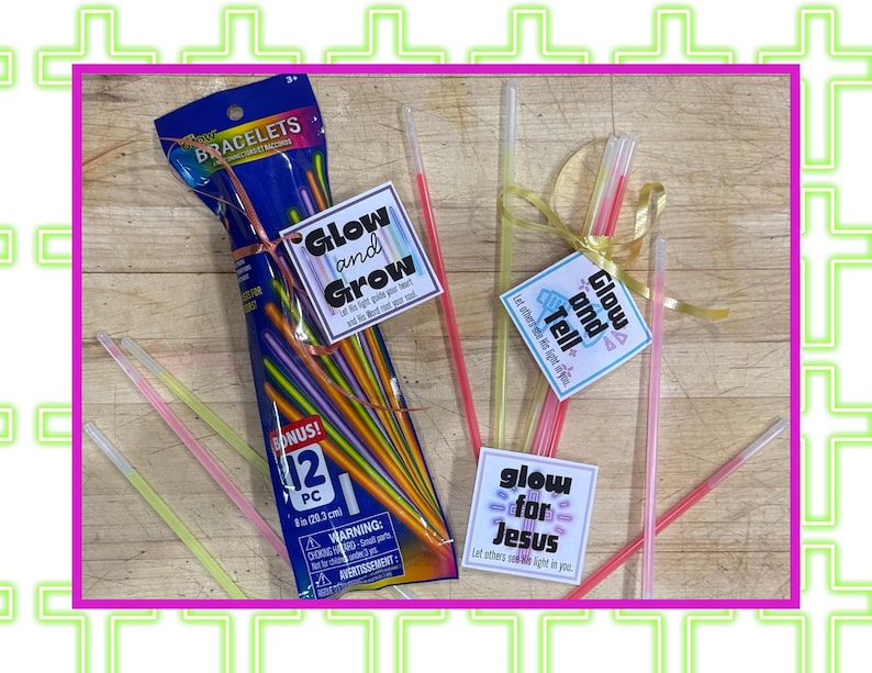 GLOW for JESUS | Glow Stick Printable Tag | Instant Download | Vacation ...