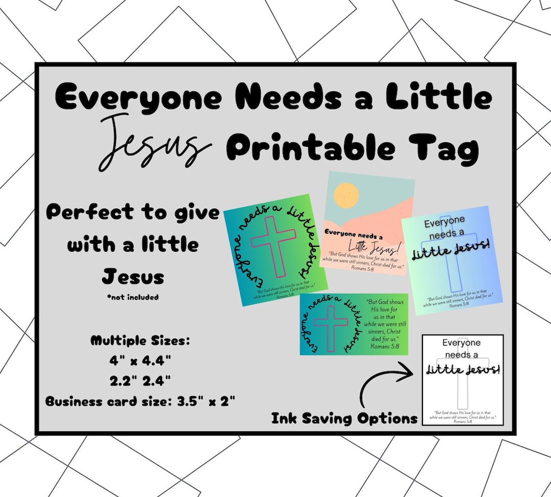 Everyone Needs a Little Jesus Printable | Instant Download | Jesus ...