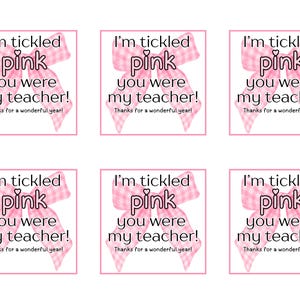 Teacher Appreciation Pink Color Tag | Instant Download | Teacher ...
