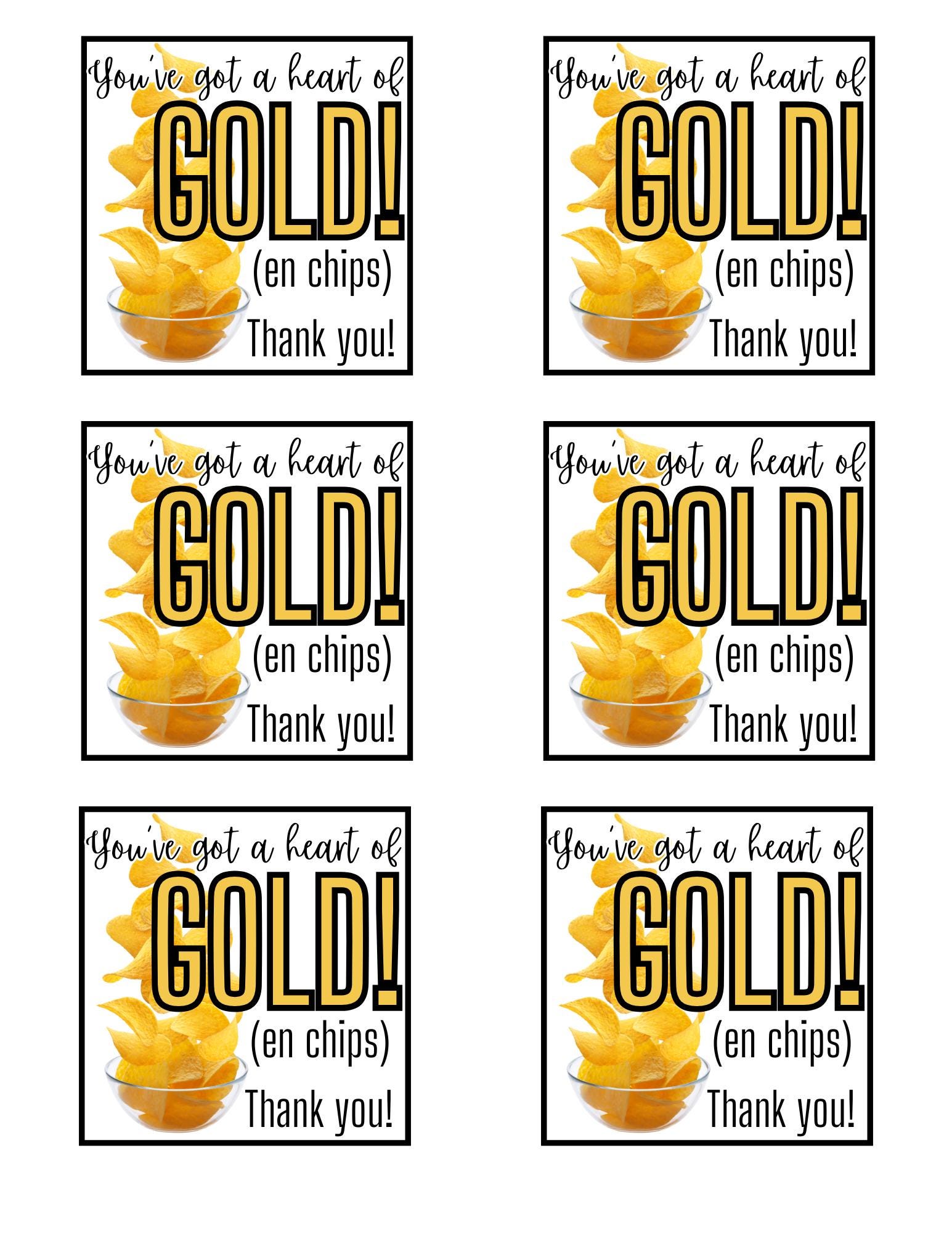Teacher Appreciation Chip Tags | Instant Download | Multiple Sizes | 11 ...
