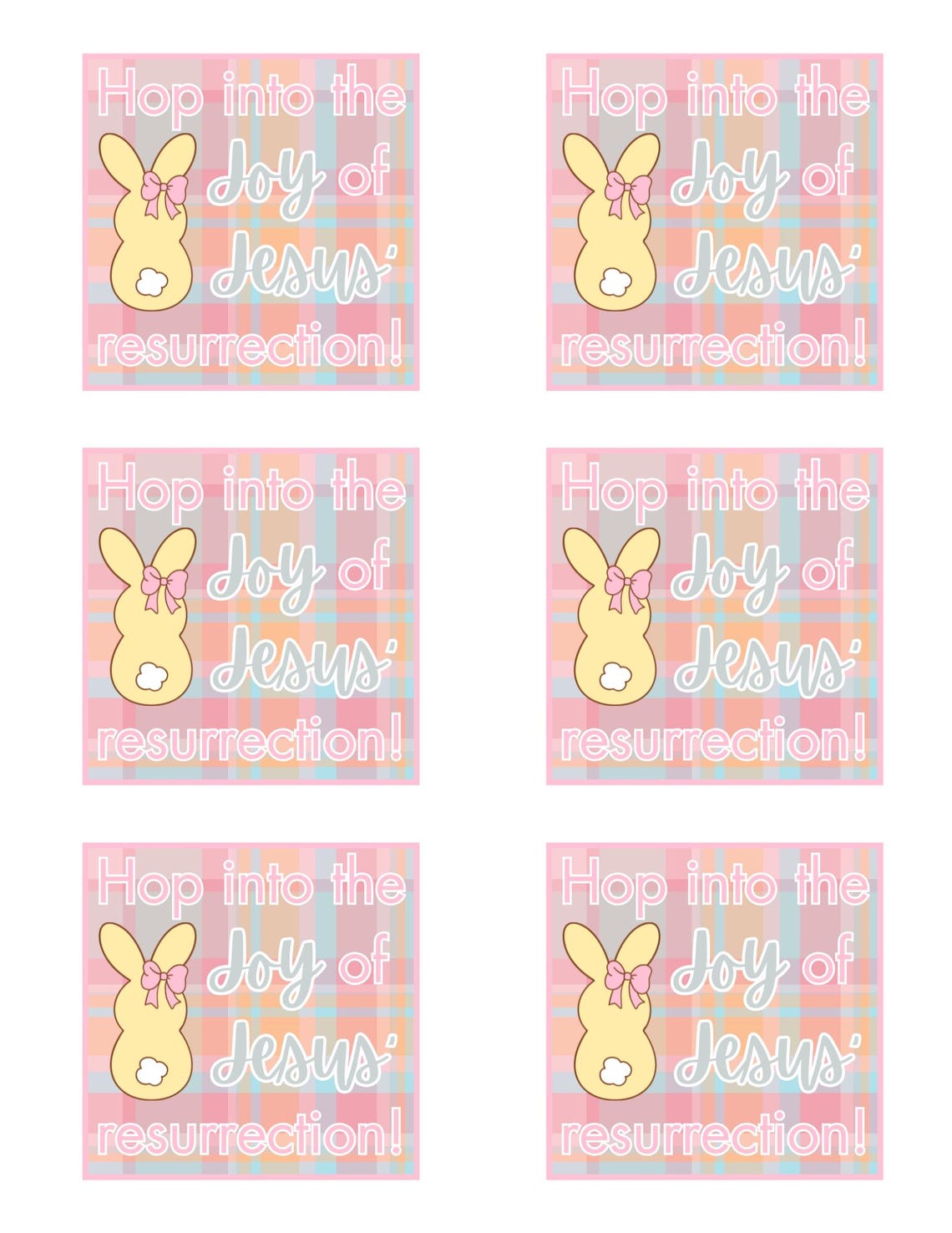 Easter Peep Candy Tags | Instant Printable | Multiple Sizes, Styles ...
