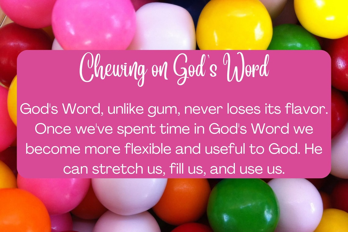 Chewing on God's Word Gift Tag | VBS, Church Camp (printable) - Etsy