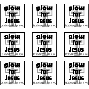 GLOW for JESUS | Glow Stick Printable Tag | Instant Download | Vacation ...