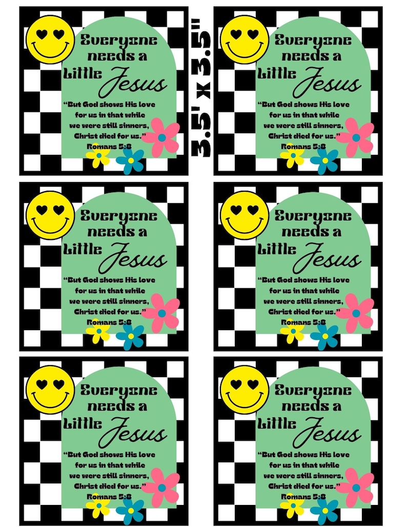 Everyone Needs a Little Jesus Printable | Romans 5:8 | Instant Download ...