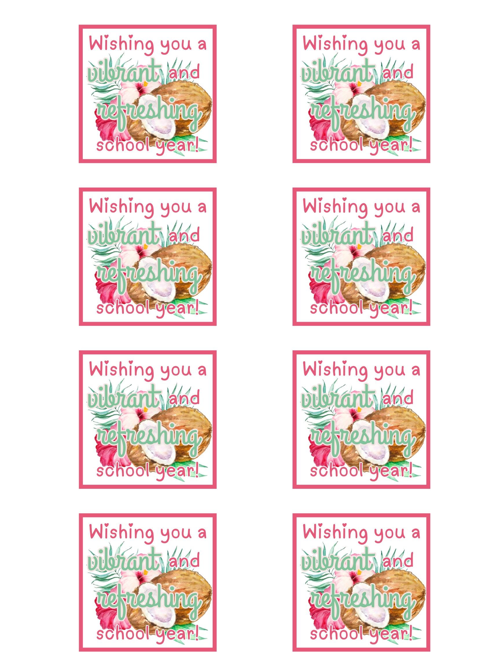 Alani Nu Teacher Gift Tags | Back to School Printables | Instant ...