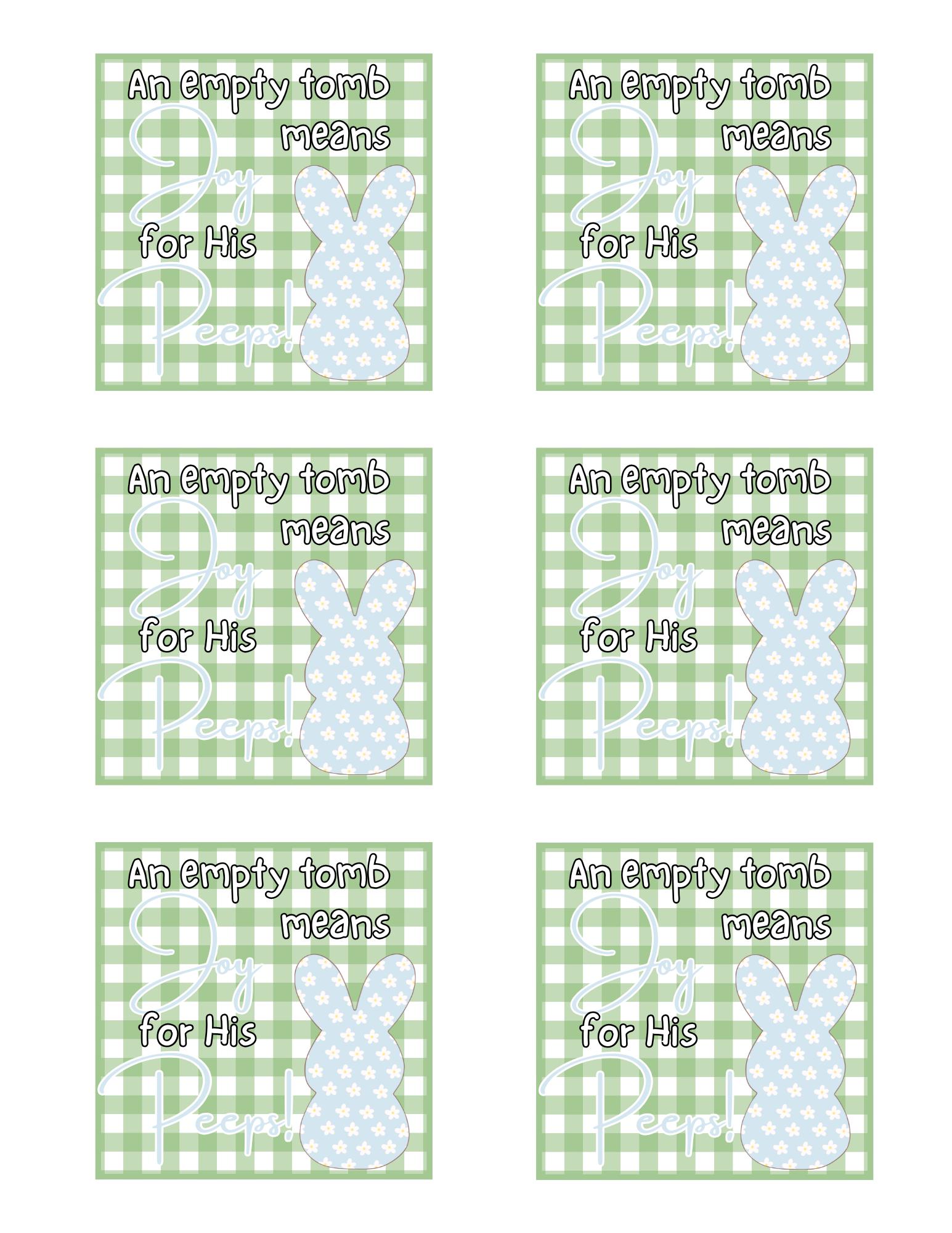 Easter Peep Candy Tags | Instant Printable | Multiple Sizes, Styles ...