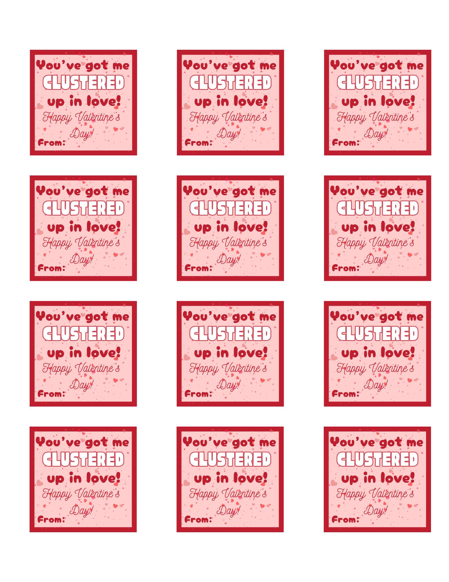 NERDS GUMMY CLUSTERS Valentine's Cards | Printable | Instant Download ...
