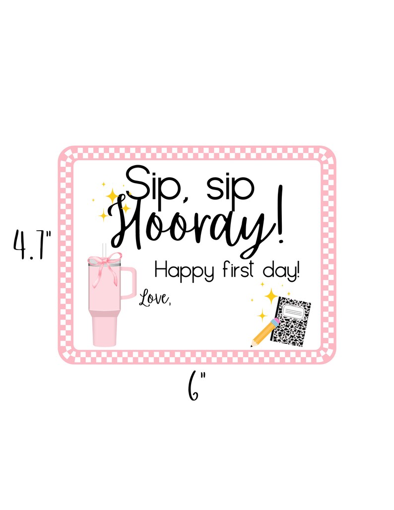 Sip, Sip Hooray Happy First Day Printable | Back to School | Back to ...