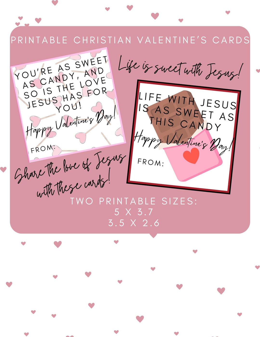 Christian Printable Valentine's Day Cards - Etsy