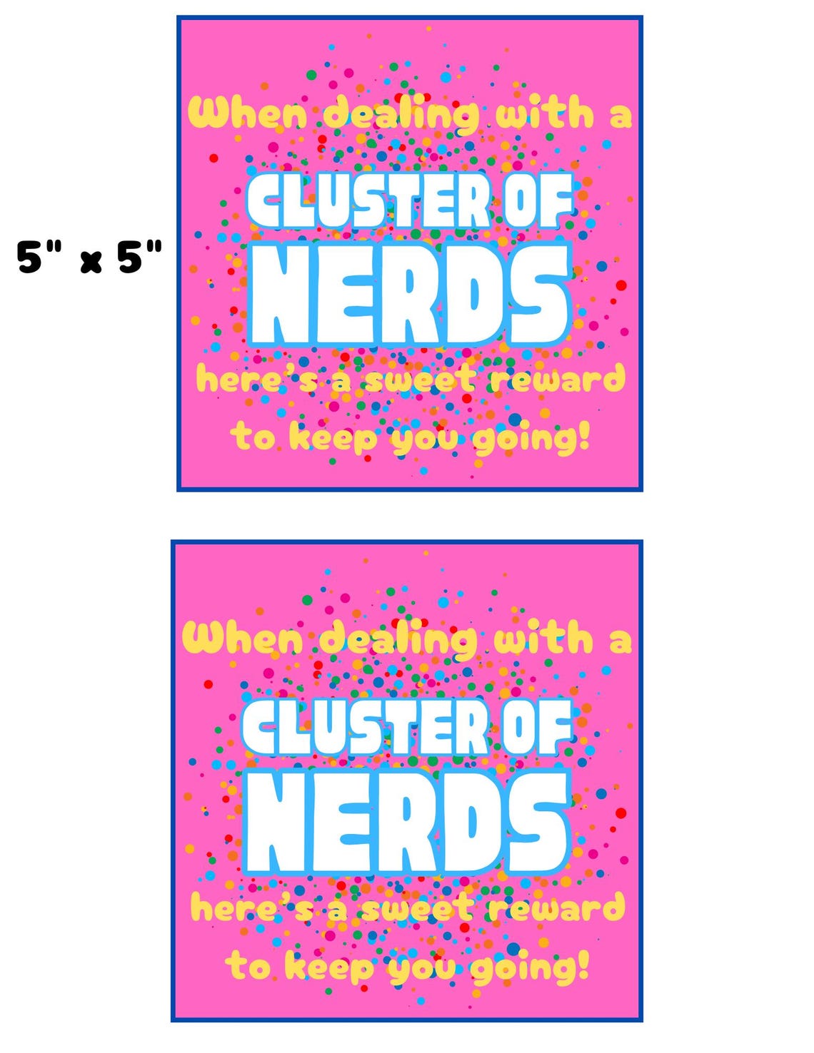 Nerds Gummy Clusters Candy Gram Gift Tag | Printable Teacher ...