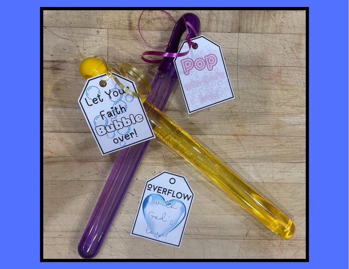 Faith Bubbles Printable Tag | VBS, Church Camp (instant Download) - Etsy