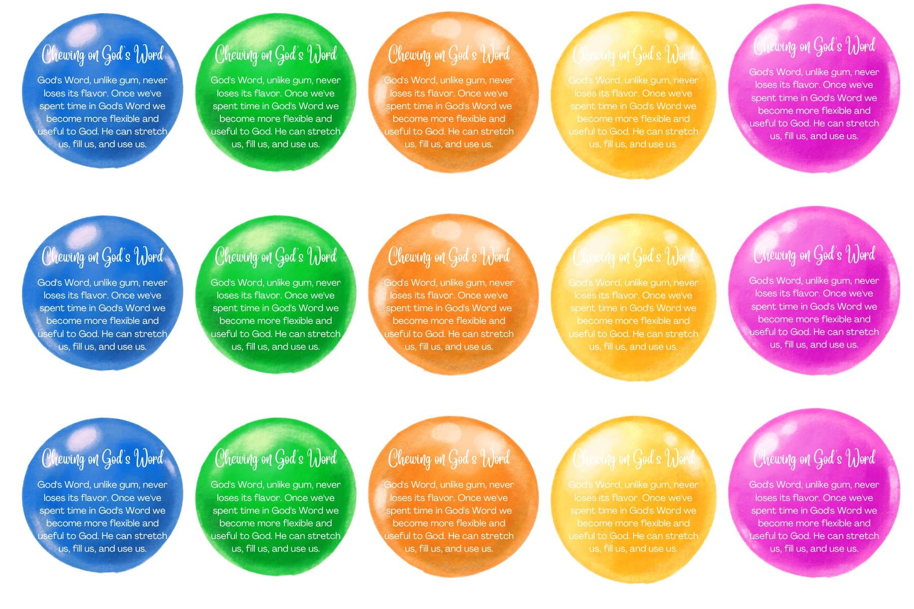 Chewing on God's Word Printable | Gift Tag | Candy Gift Tag | Candy ...