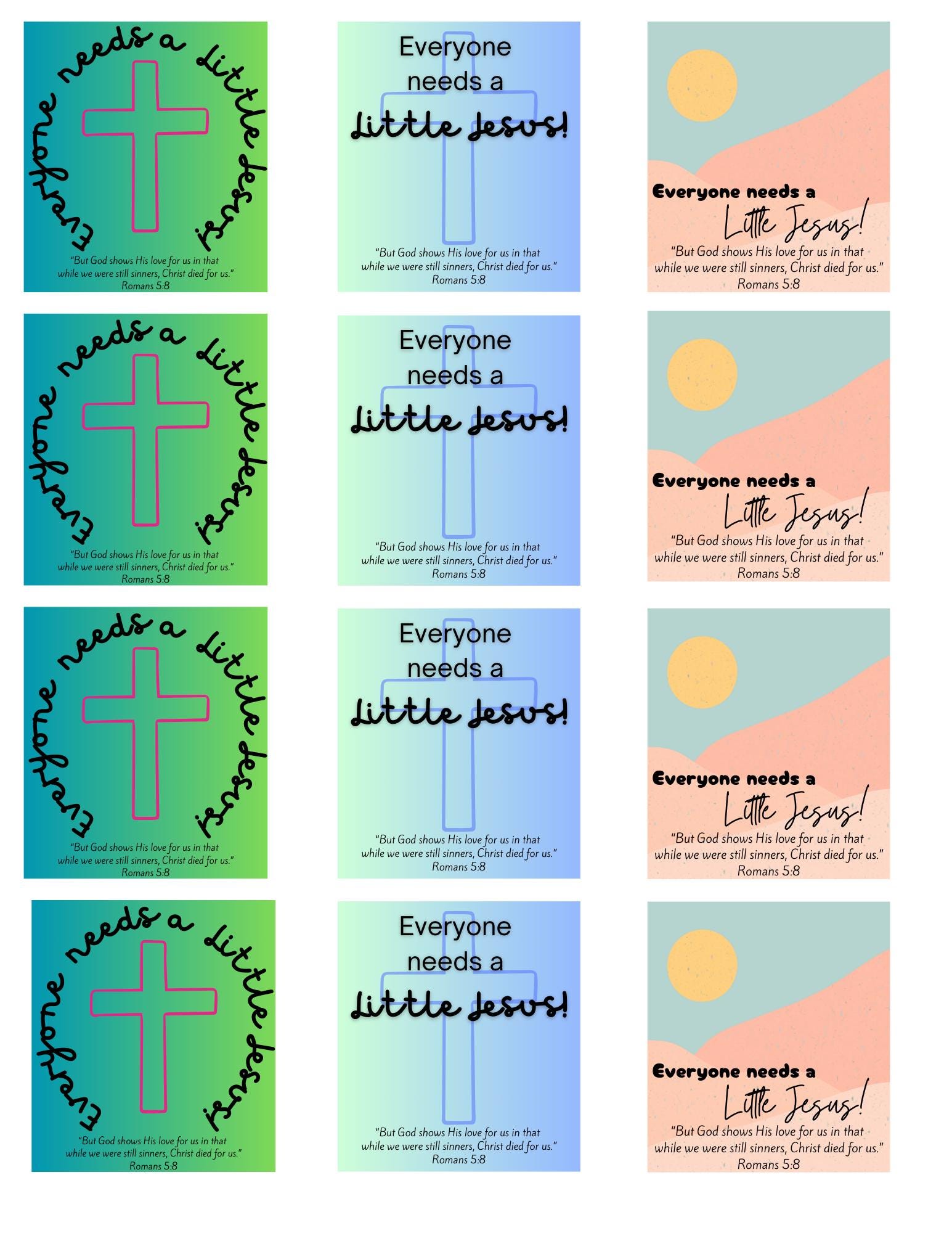 Everyone Needs a Little Jesus Printable | Instant Download | Jesus ...