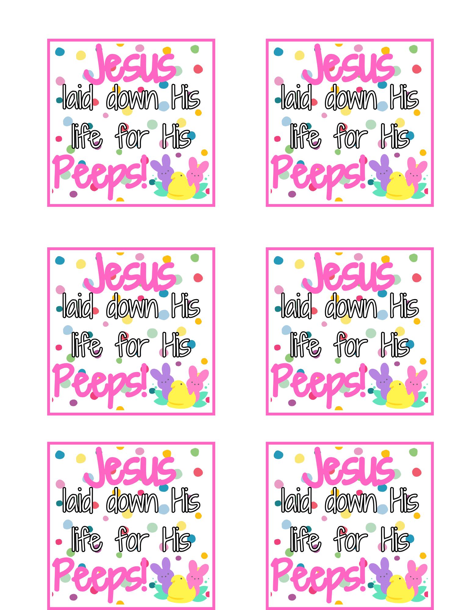Easter Peep Candy Tags | Instant Printable | Multiple Sizes, Styles ...
