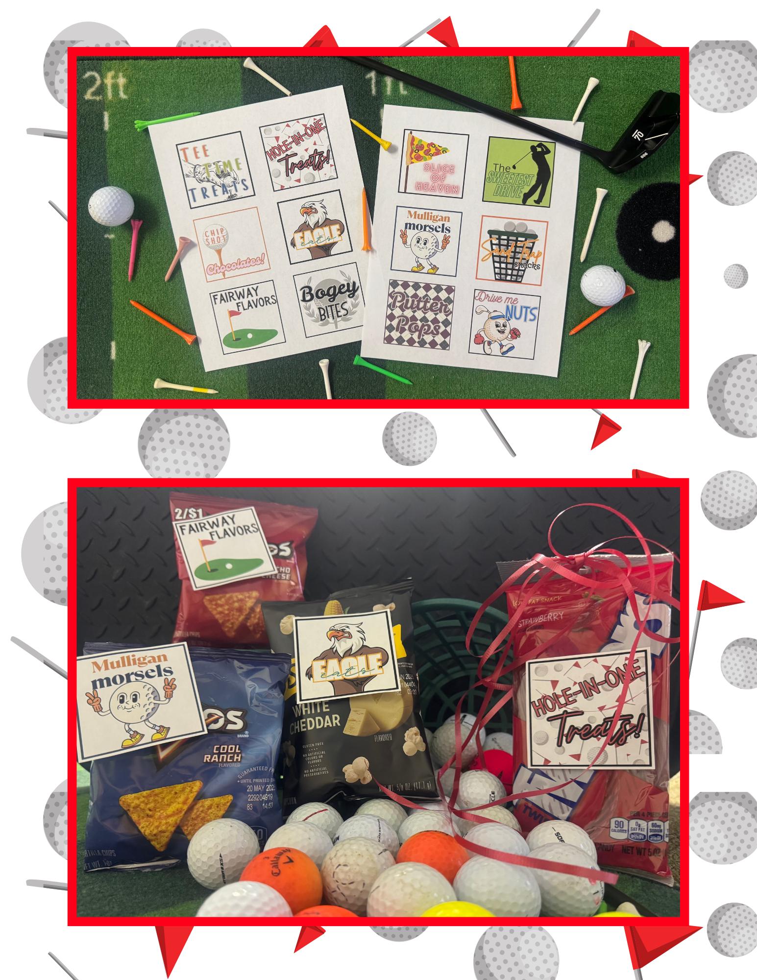 Golf Pun Snack Tags | Instant Download | Multiple Sizes | 12 Different ...