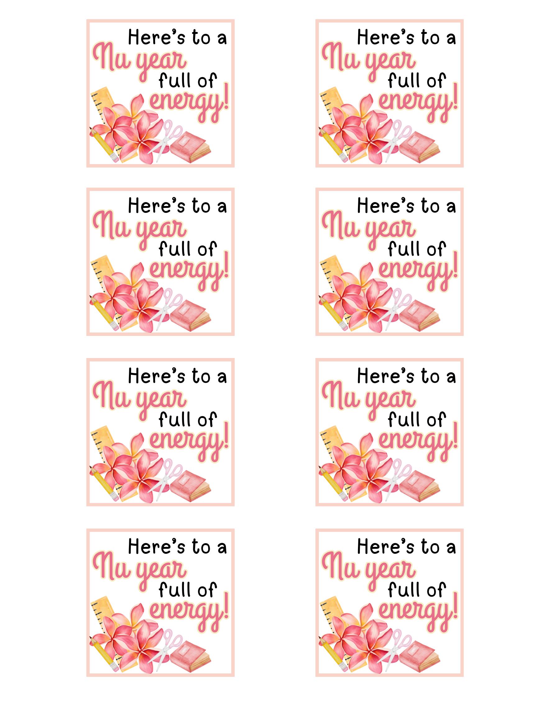 Alani Nu Teacher Gift Tags | Back to School Printables | Instant ...