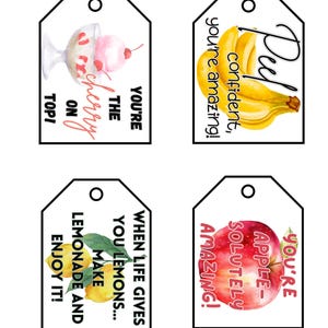 Fruit Candy Tags | Fruit Puns for Encouragement | Instant Download ...