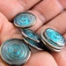 Mini Turquoise Transparent Silver Lampwork DISCS Set of 6 - Etsy