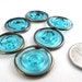 Mini Turquoise Transparent Silver Lampwork DISCS Set of 6 - Etsy