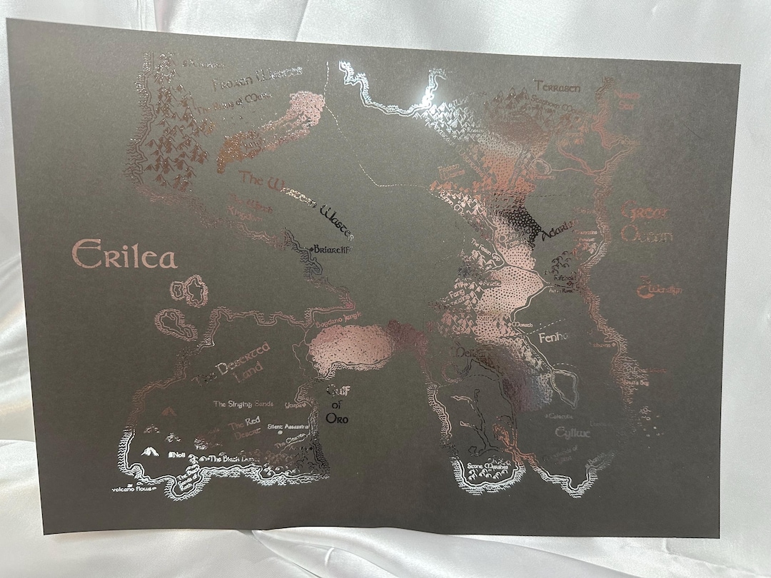 Map of Erilea Throne of Glass for Toner Foiling - Etsy
