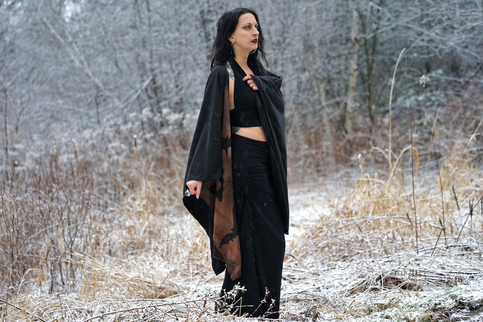 Long Cauldron of Bats Robe Jacket Ritual Witch Black Outerwear - Etsy