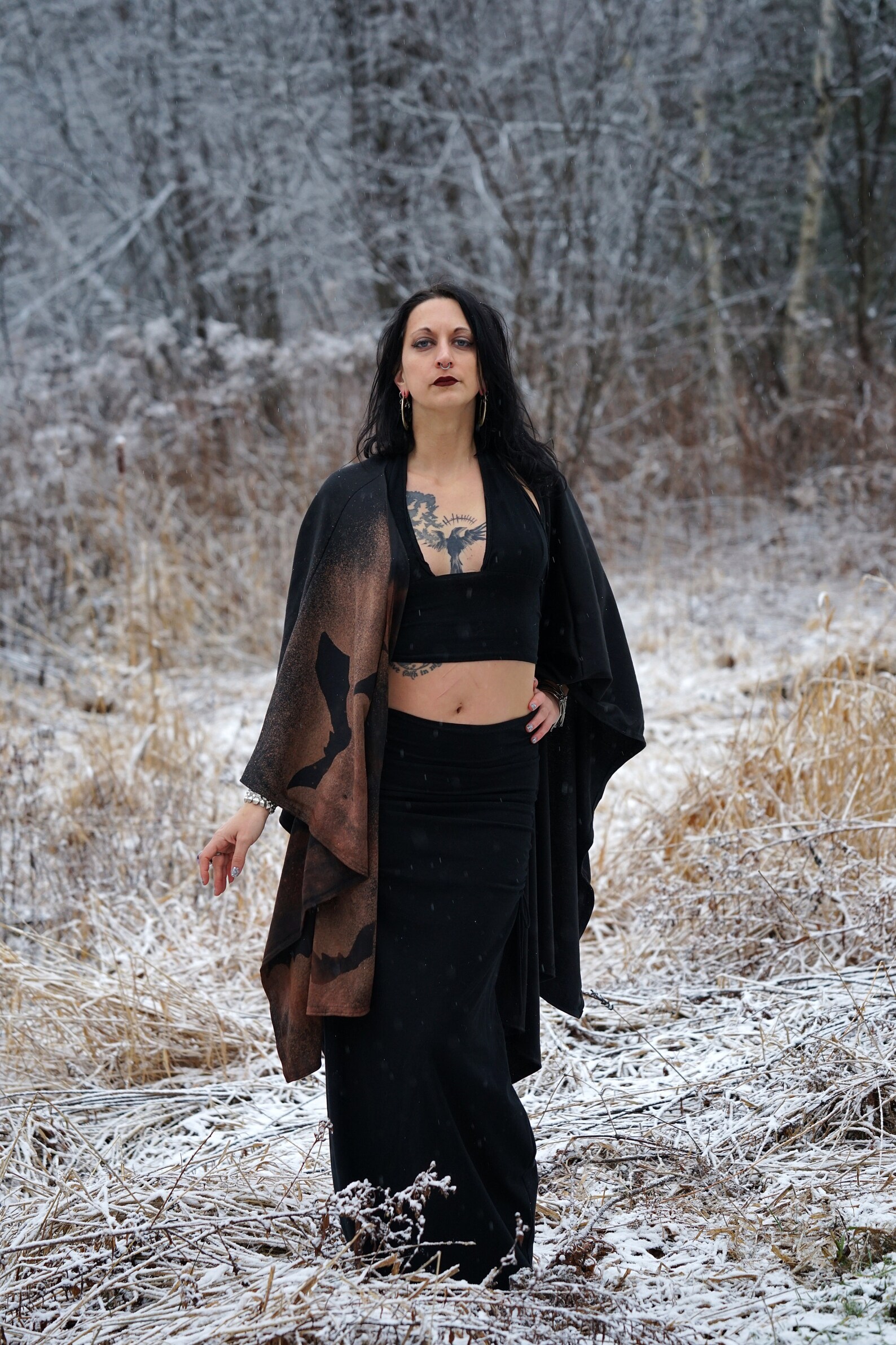 Long Cauldron of Bats Robe Jacket Ritual Witch Black Outerwear - Etsy