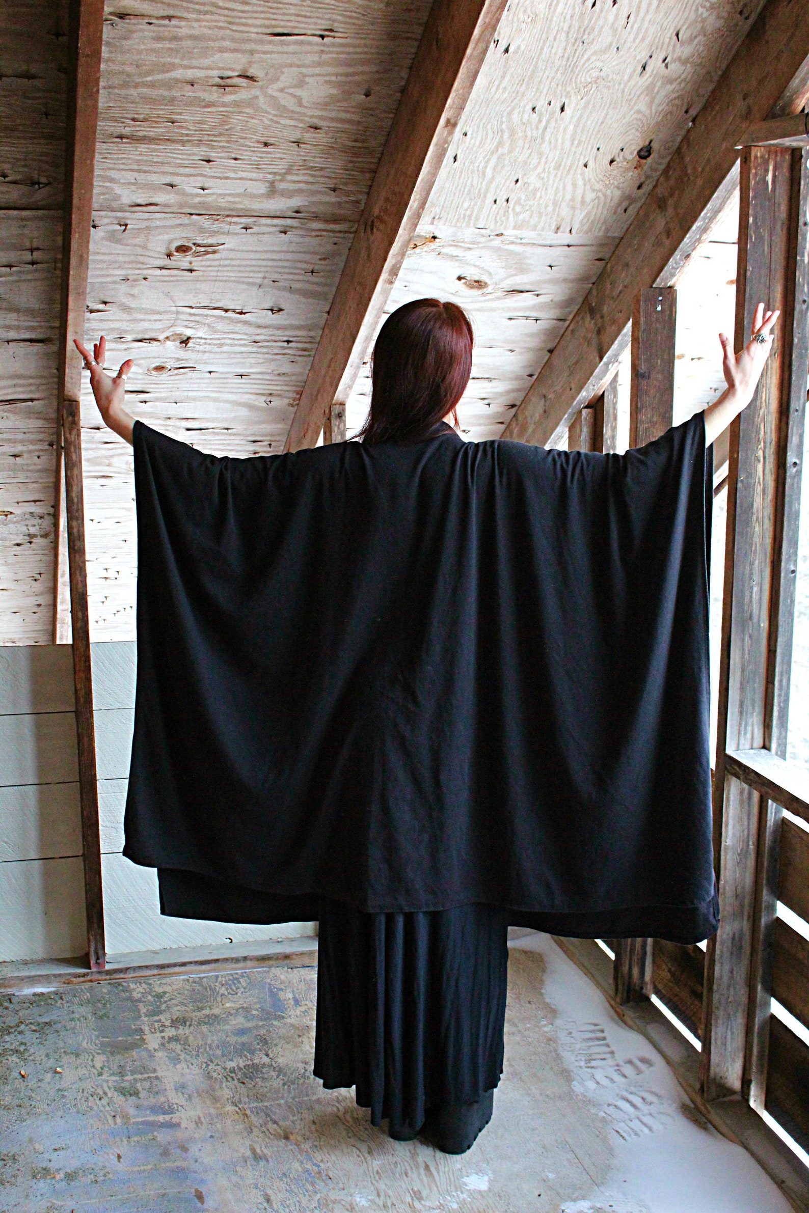 Long Murder of Crows Robe Jacket Ritual Witch Black Outerwear - Etsy