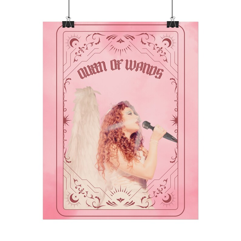 Chappell Roan Poster Print | Queen of Wands Tarot Art | Red Wine ...