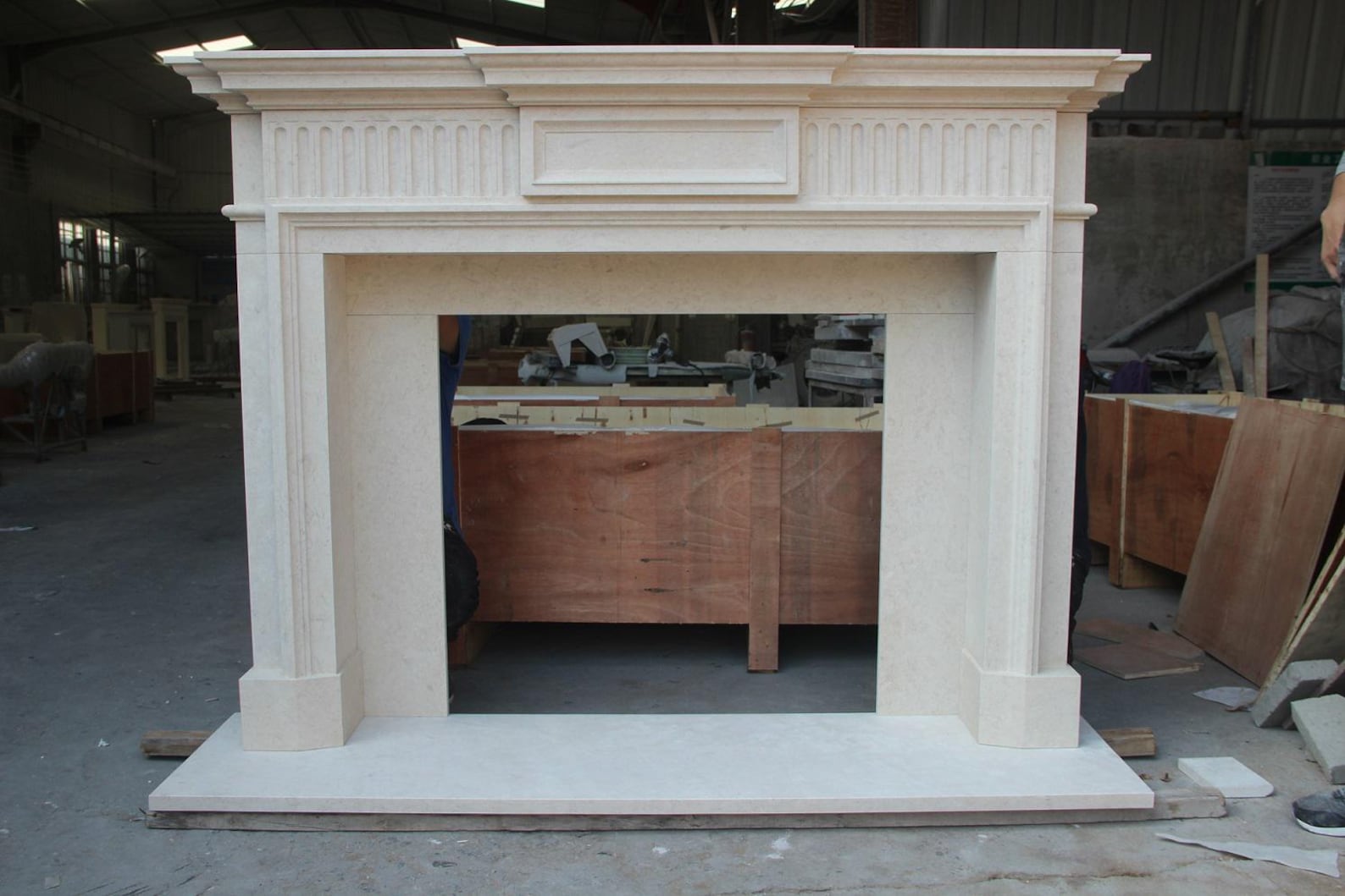 Turkish Limestone Marble Fireplace Custom Order Marble Fireplace Hand ...