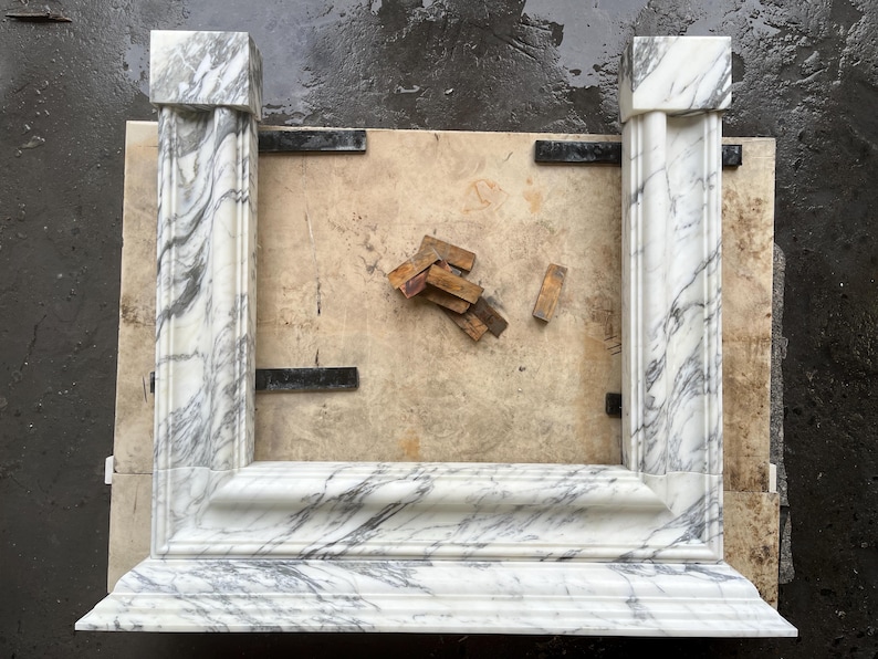 Italian Arabescato Carrara Marble Fireplace Mantel Can Be Customized - Etsy