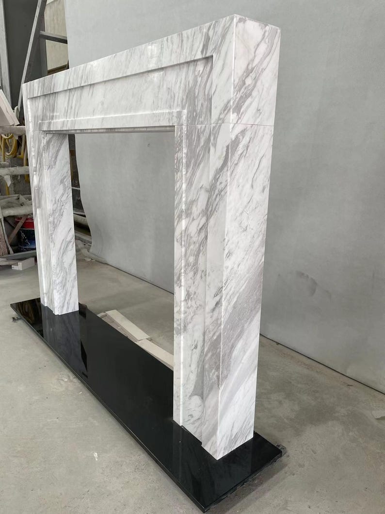 Modern Style Marble Fireplace Surround Greek Volakas Marble Fireplace ...