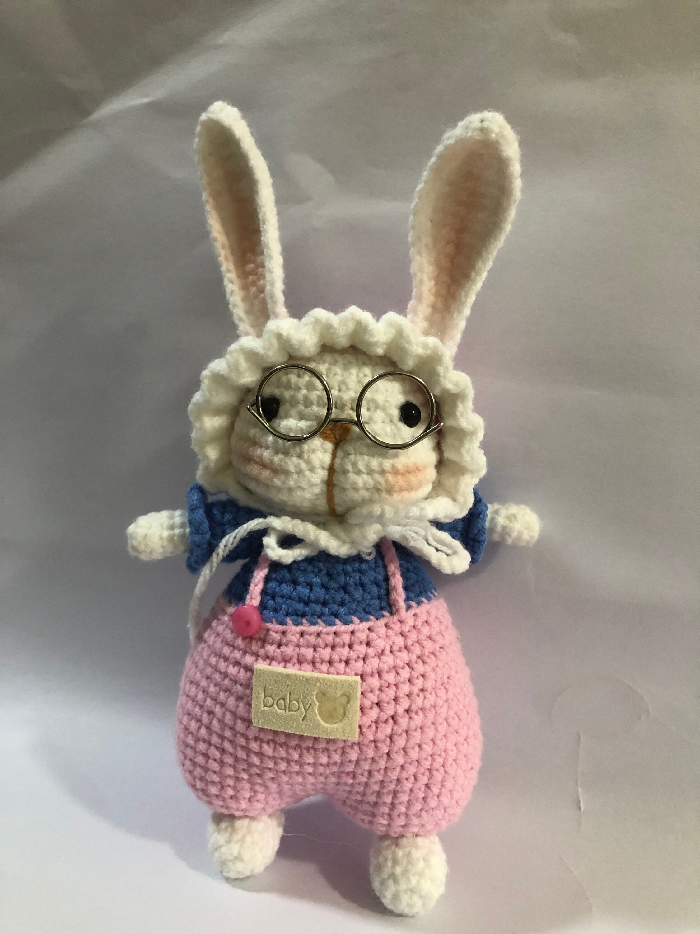 Knitted Crochet Weaving Sugar Rabbit Bunny Crochet Toy Finished Product ...