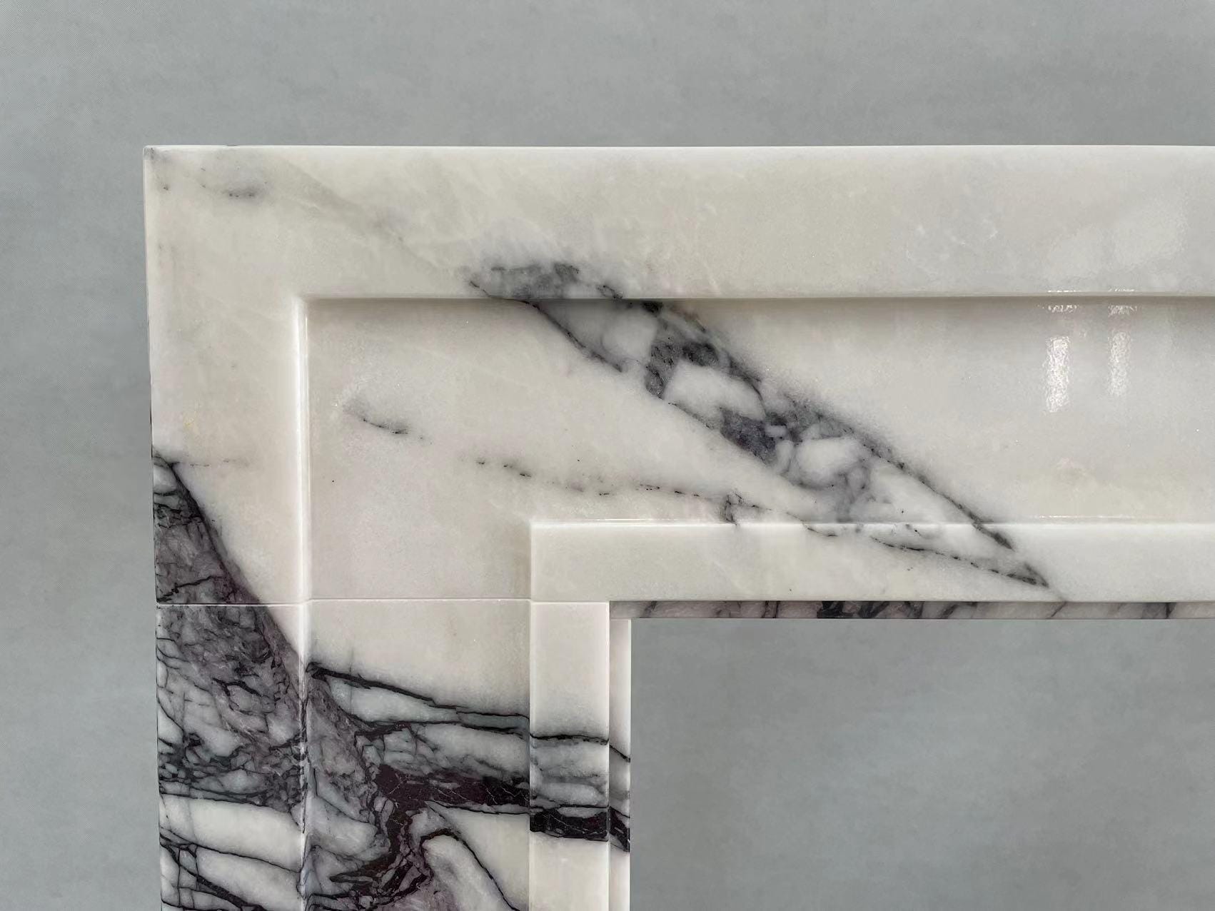 Modern Style Marble Fireplace Surround Lilac Marble Fireplace Mantel ...