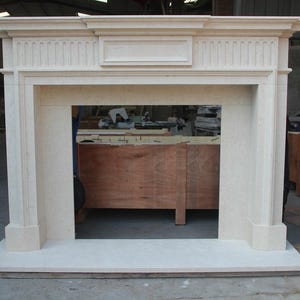 Turkish Limestone Marble Fireplace Custom Order Marble Fireplace Hand ...