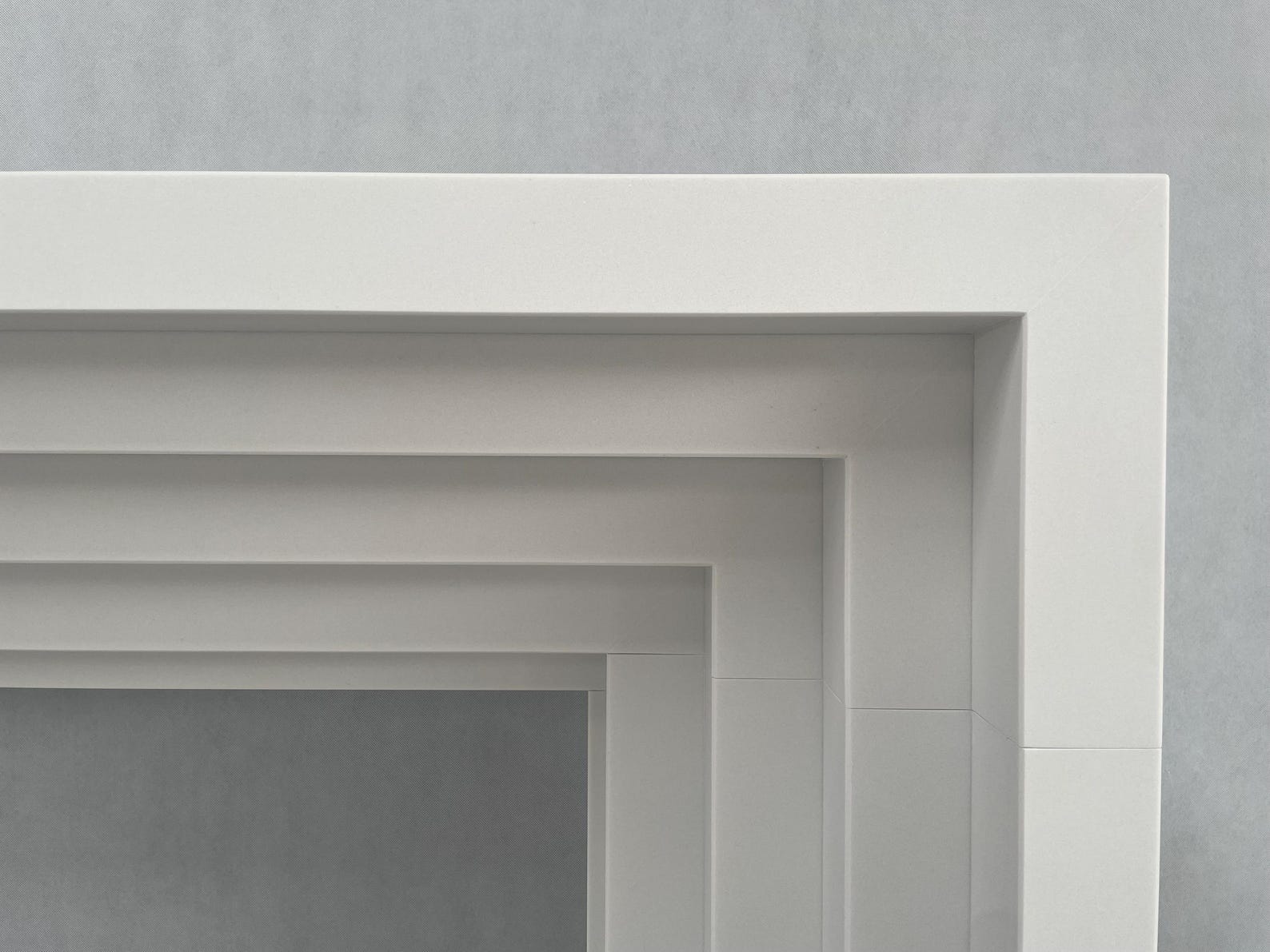 White Micro Marble Marble Fireplace Custom Order Marble Fireplace Hand ...