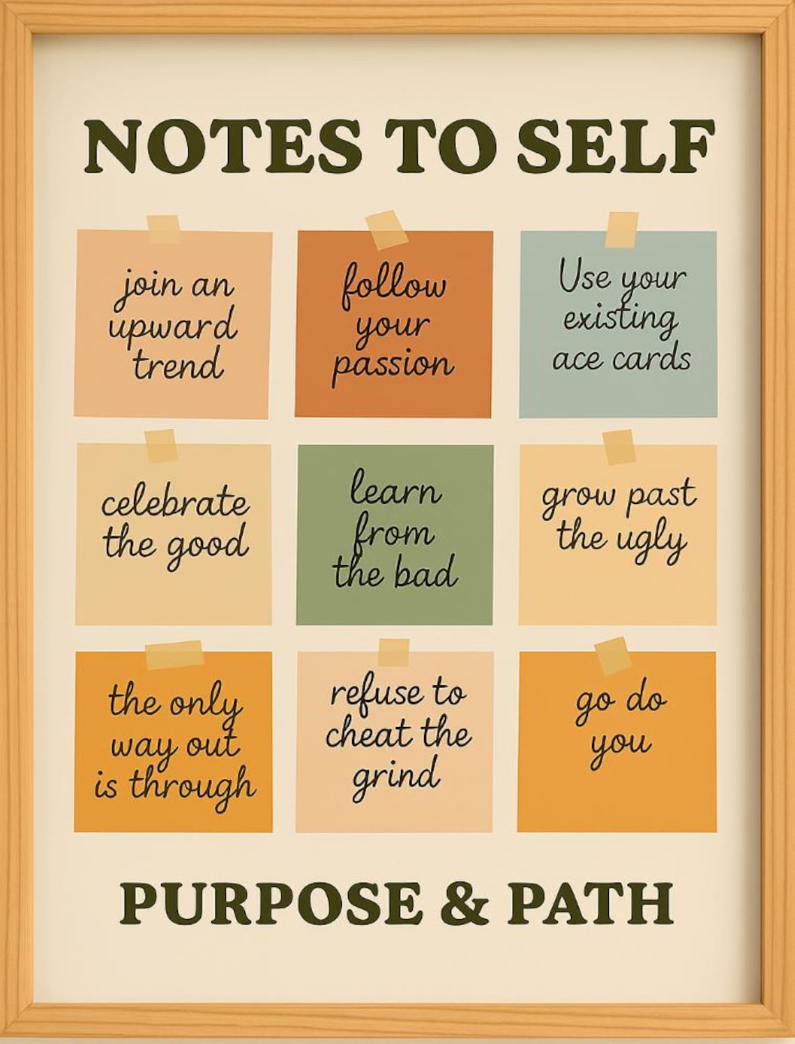 Notes to Self 5-pack Bundle – Pick Any 5 Digital Wall Art Prints ...