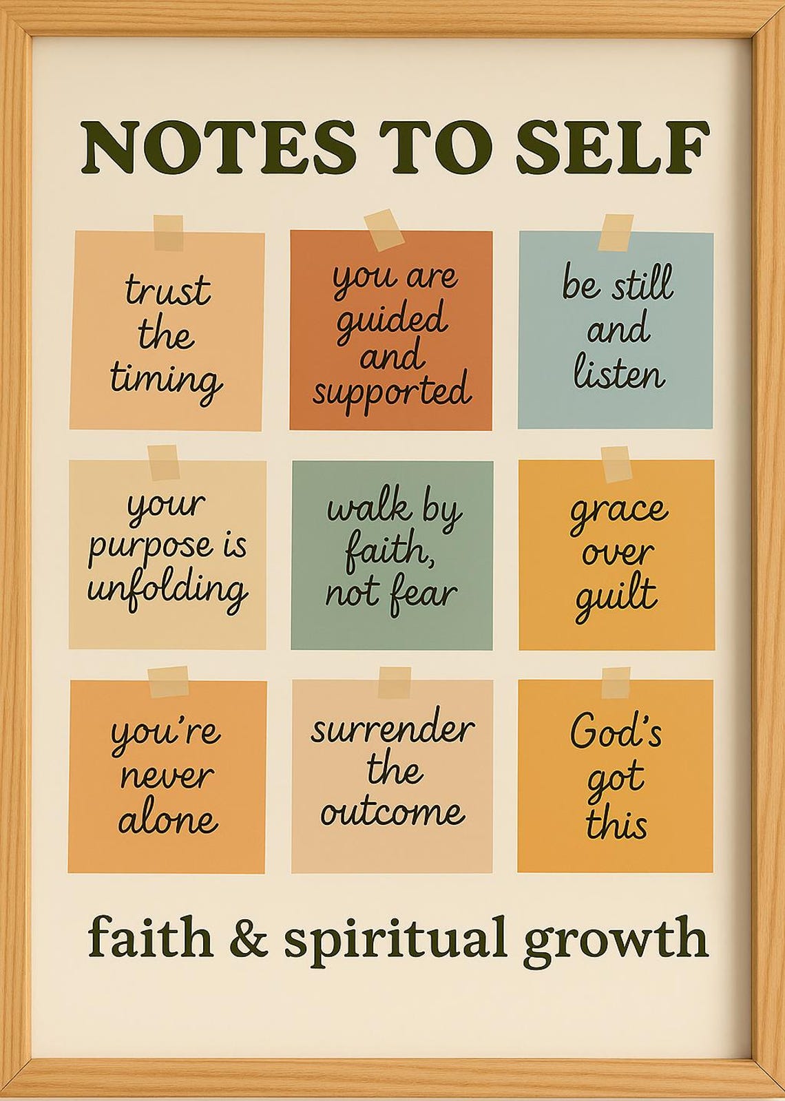 Notes to Self 5-pack Bundle – Pick Any 5 Digital Wall Art Prints ...