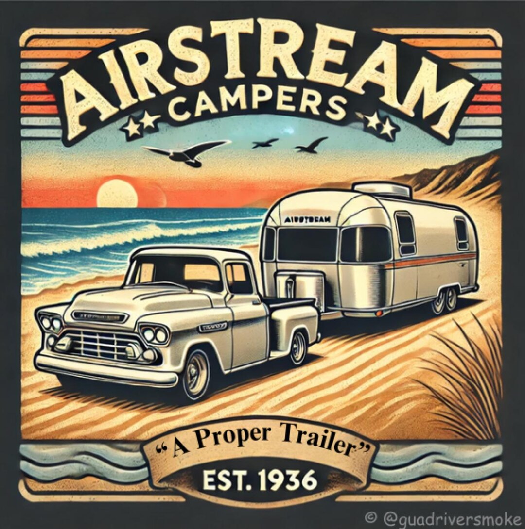 Custom Airstream Camper Logo | Vintage Camping & Outdoor Branding | RV ...