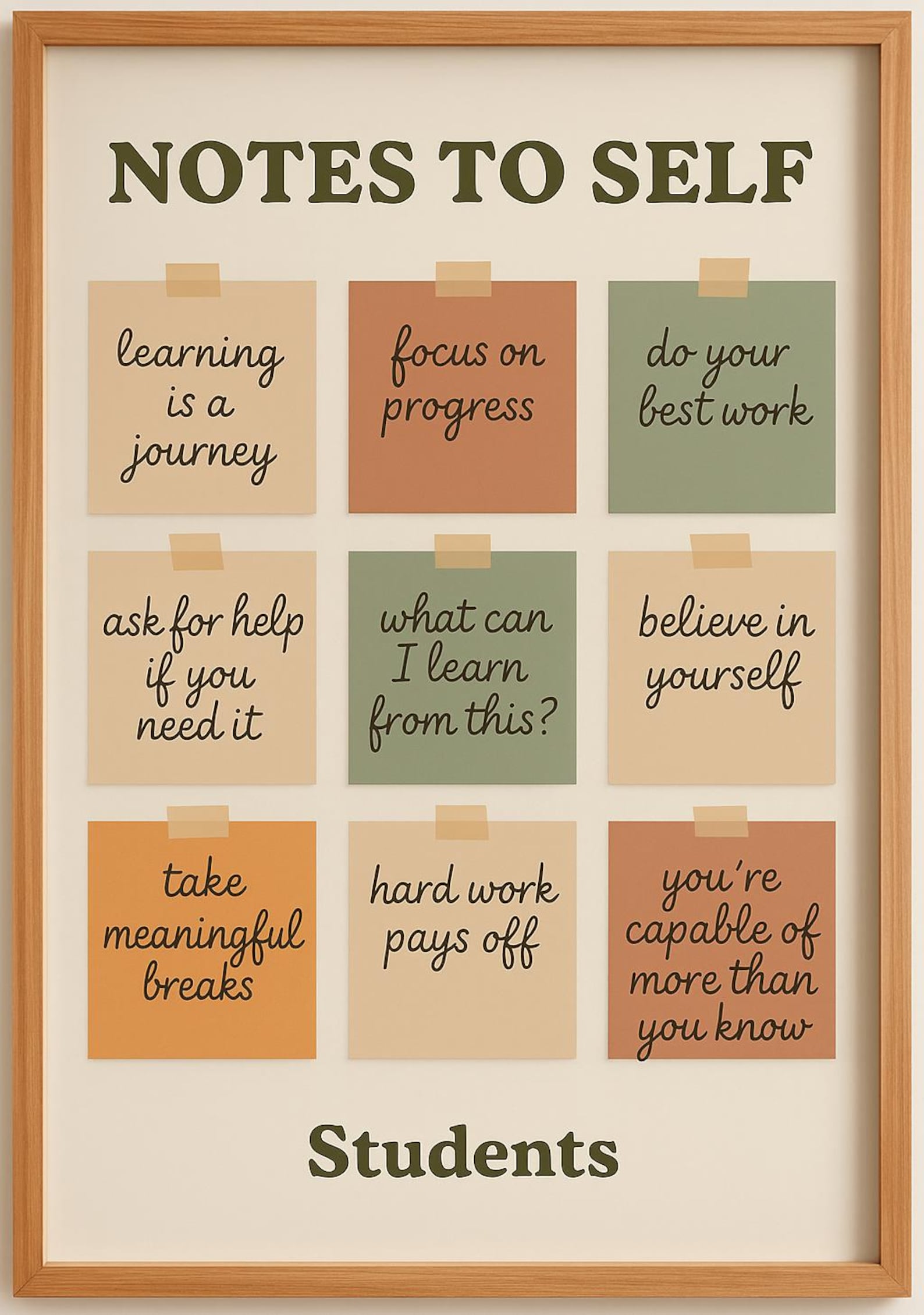 Notes to Self 5-pack Bundle – Pick Any 5 Digital Wall Art Prints ...