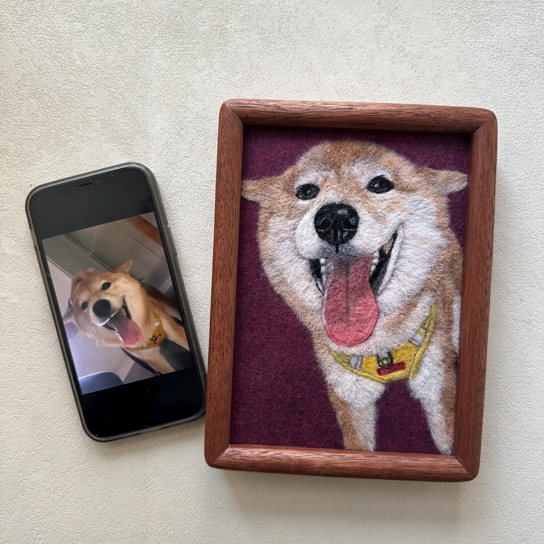 Custom Wool Dog Portrait – Personalized Felted Pet Memorial – Custom ...