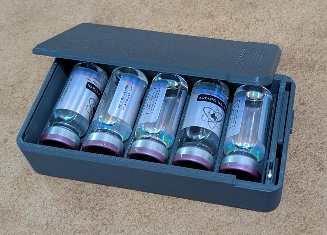 10ml 5 Vial Box, Peptide Vial Storage Case, Peptide Vial Container ...