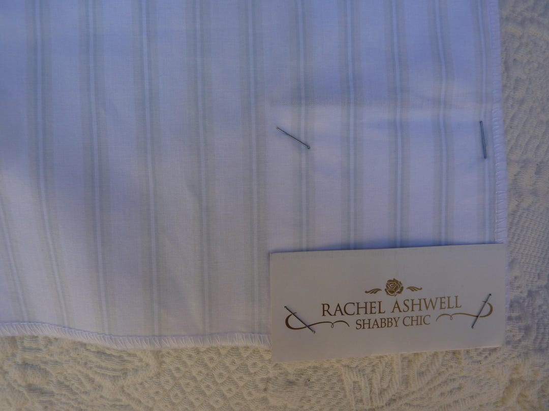 Shabby Chic Sea Stripe Fabric: Rachel Ashwell Cotton Poplin, 102" Wide ...
