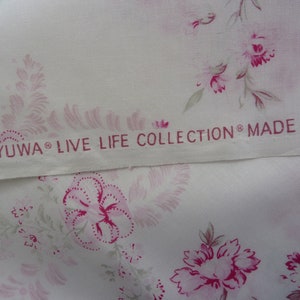 Yuwa 19th Century French Floral on Cottage White Shabby Chic Fabric 100 ...
