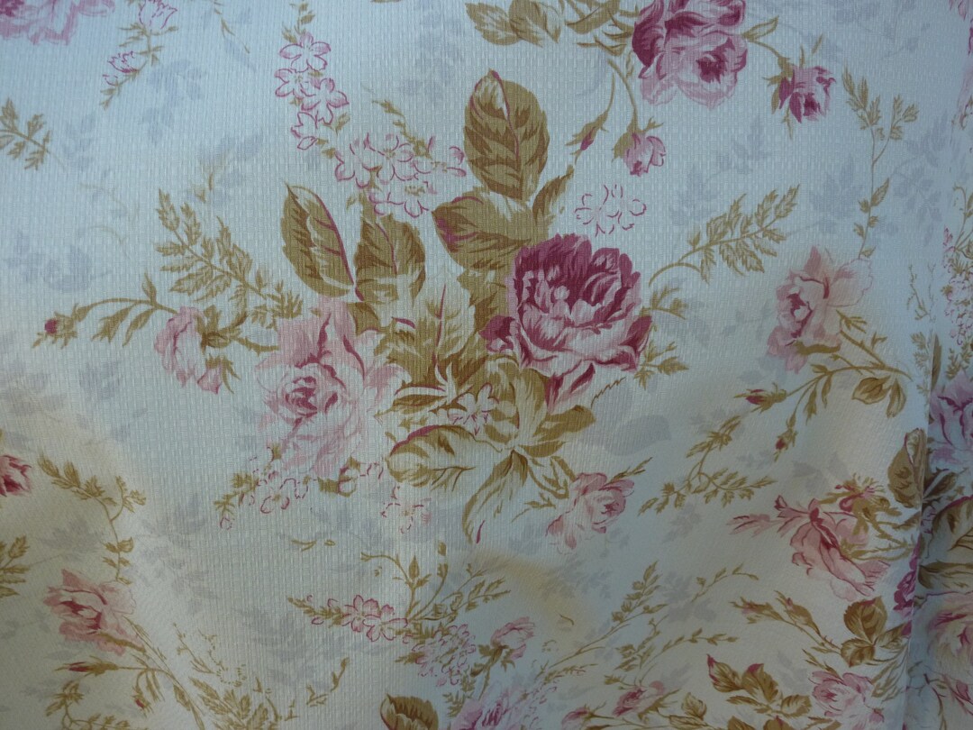 American Folk and Fabric Old World Rose Home Decor Cotton Dobby BTY - Etsy
