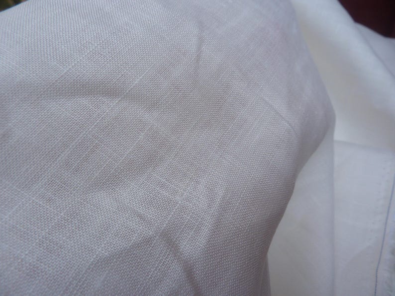 Hanky Weight Linen Fabric Light Weight Creamy White BTY 3.5 Oz 62" Wide ...