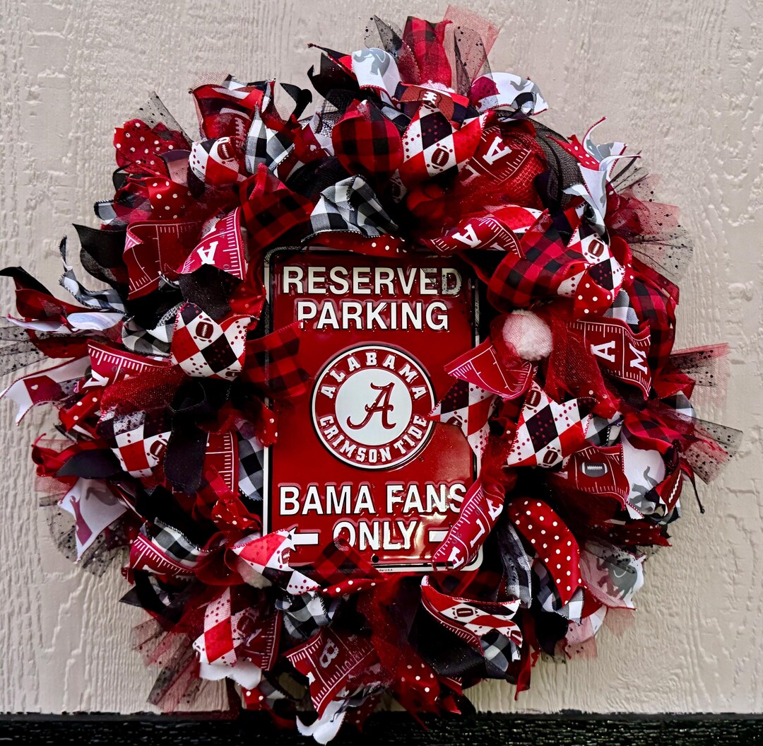 Bama Nation Wreath, Alabama Fan Wreath, Crimson Tide Wreath, Roll Tide ...