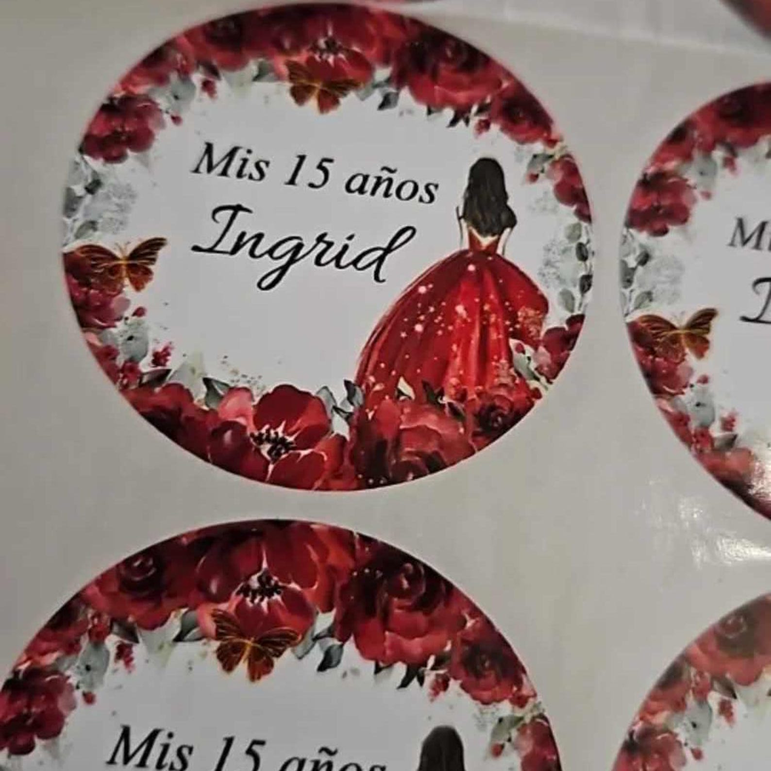 Mis 15 Años, Personalized Stickers Fifteenth/sixteen Birthday, Mis ...