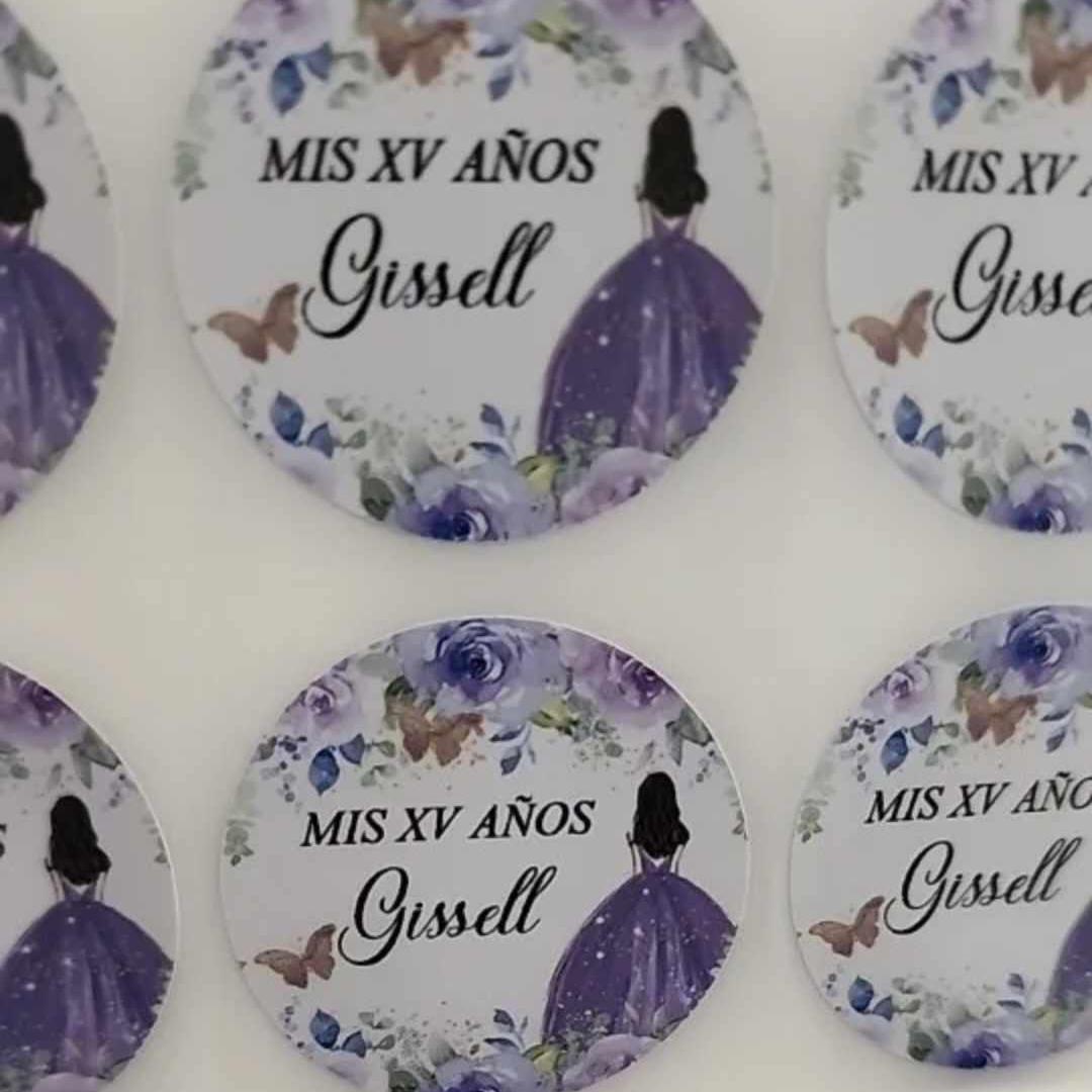 Mis 15 Años, Personalized Stickers Fifteenth/sixteen Birthday, Mis ...