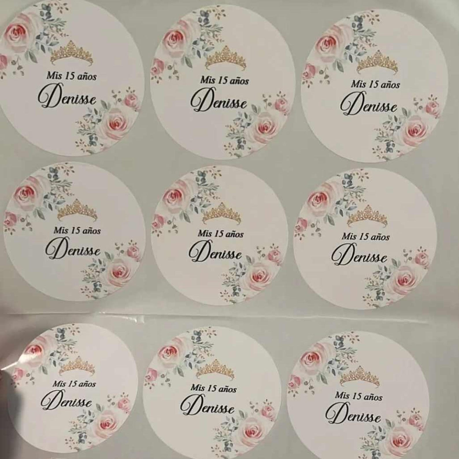 Mis 15 Años, Personalized Stickers Fifteenth/sixteen Birthday, Mis ...